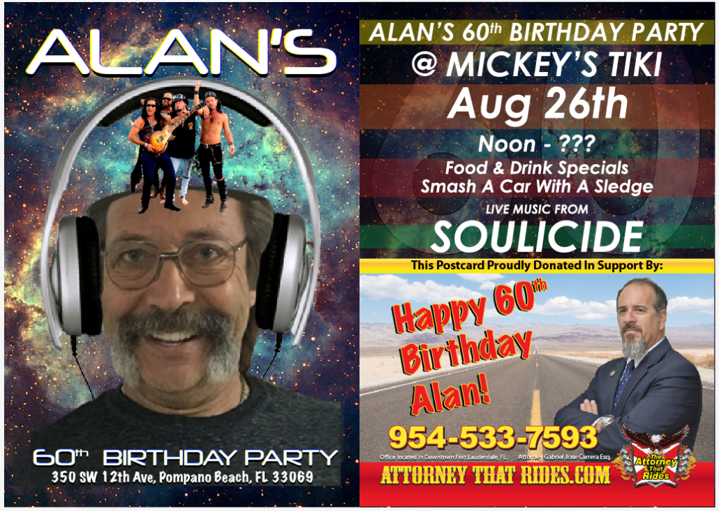 Alan's 60th Birthday Bash @ Mickey's Tiki Bar Pompano Beach, FL